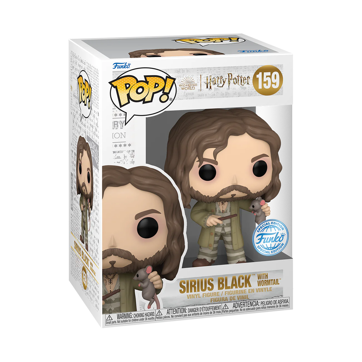 HARRY POTTER: Sirius Black with Wormtail Exclusive Pop! Vinyl Figure ...