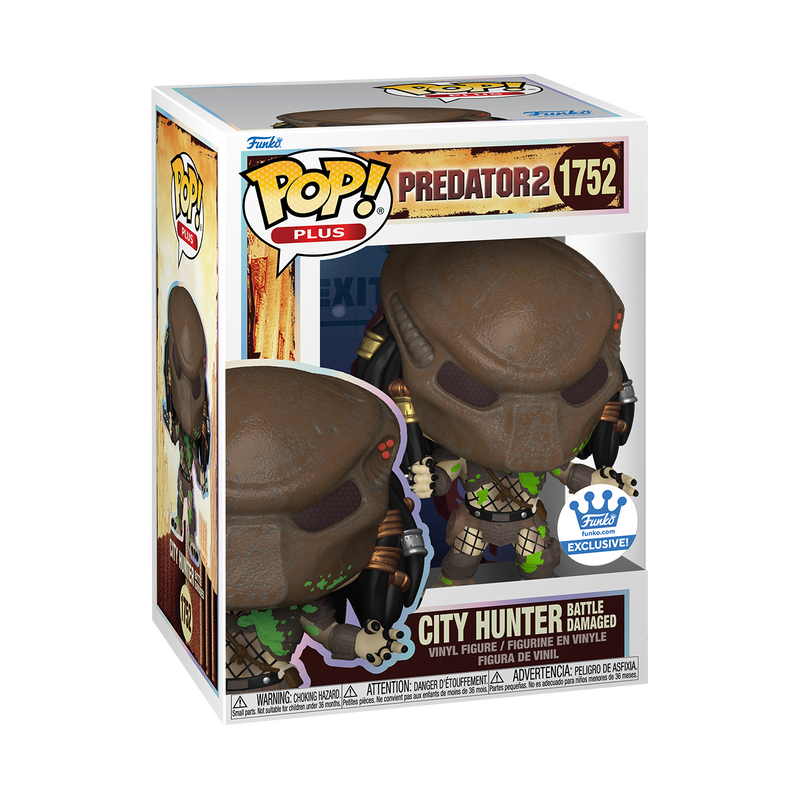 PREDATOR 2 - City Hunter (Battle Damaged) (PLUS) #1752 Pop! Vinyl Figu ...