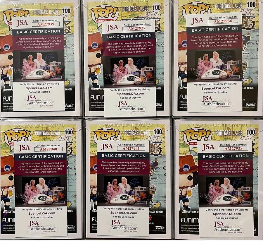 ONE PIECE - Portgas D Ace Pop! Vinyl Figure - SIGNED JSA CERTIFIED ...