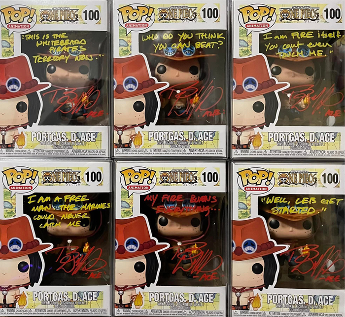 ONE PIECE - Portgas D Ace Pop! Vinyl Figure - SIGNED JSA CERTIFIED ...