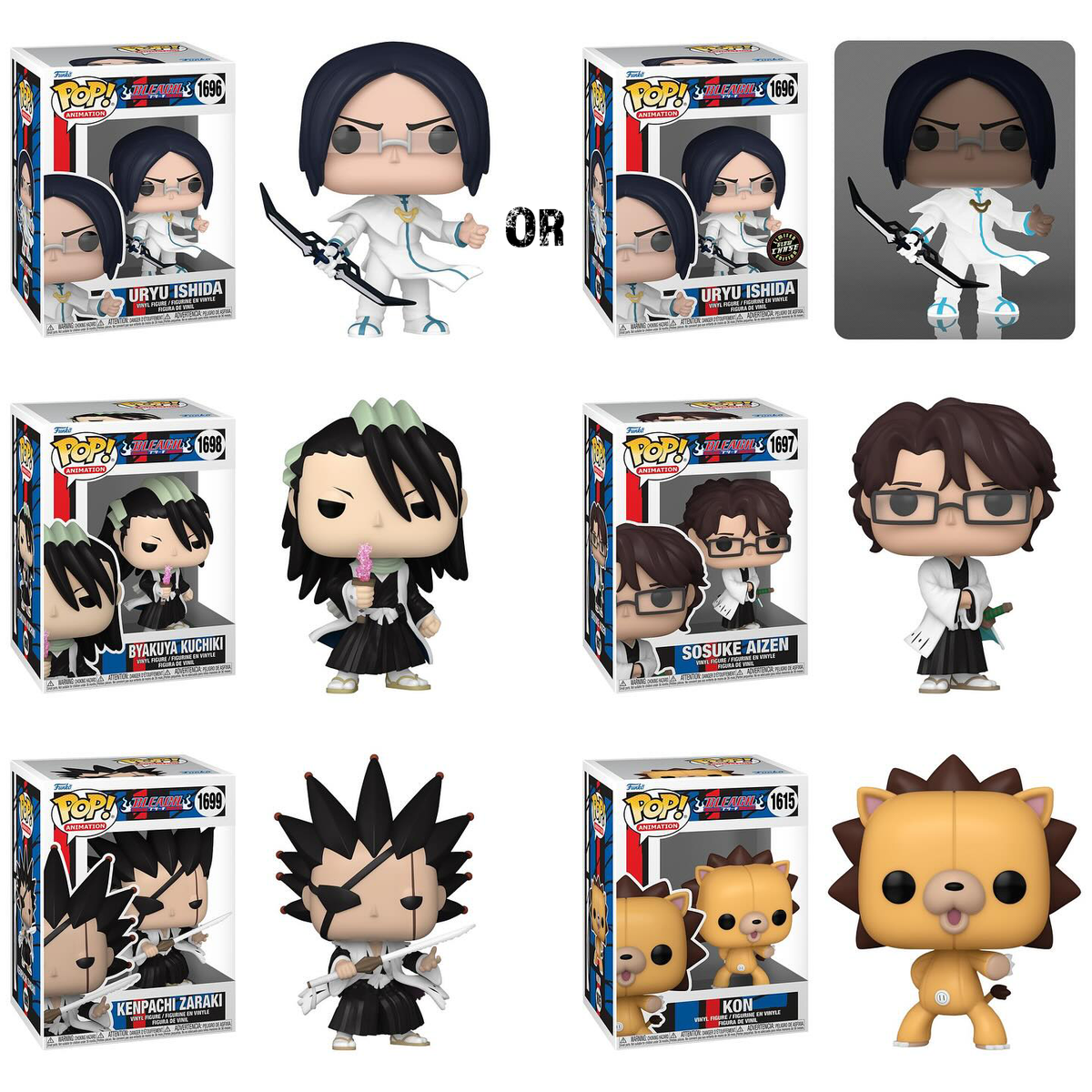 BLEACH - Pop! Vinyl - (SET OF 5) 1 IN 6 CHASE CHANCE| Rogue Online Pty Ltd
