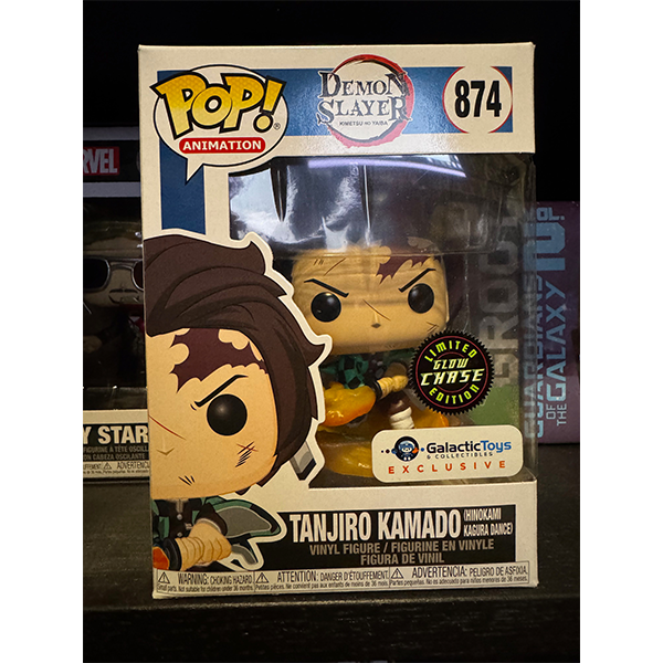 CHASE - DEMON SLAYER - TANJIRO WITH FLAMING BLADE GLOW #874 POP! VINYL ...