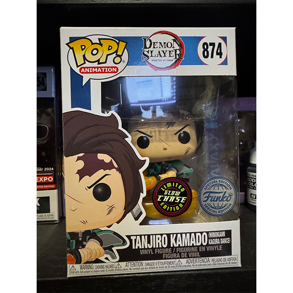 CHASE - DEMON SLAYER - TANJIRO WITH FLAMING BLADE GLOW #874 POP! VINYL ...