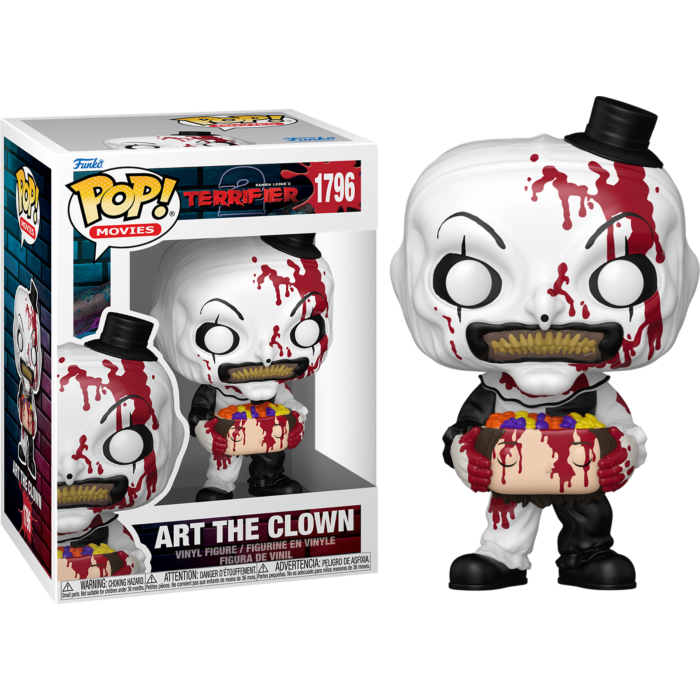 Terrifier - Art the Clown with Candy Filled Head Pop! Vinyl Figure ...