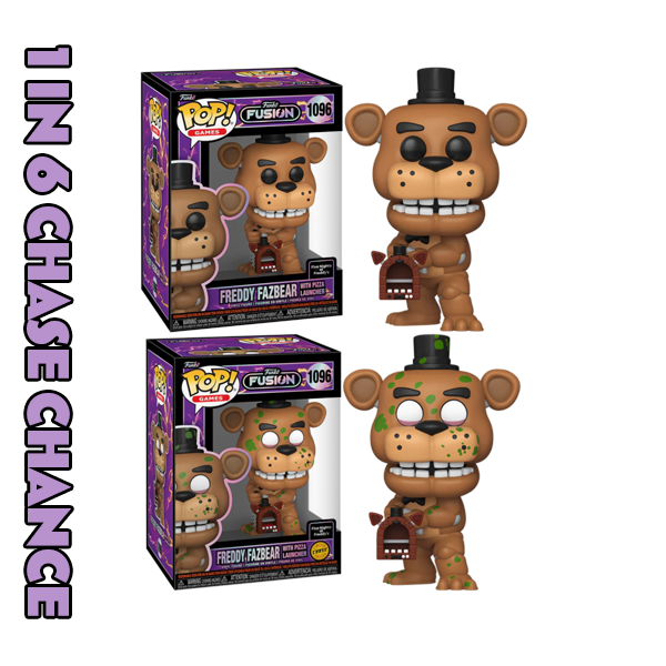 PRE-ORDER - FUNKO FUSION - FREDDY FAZBEAR WITH PIZZA LAUNCHER POP! VIN ...