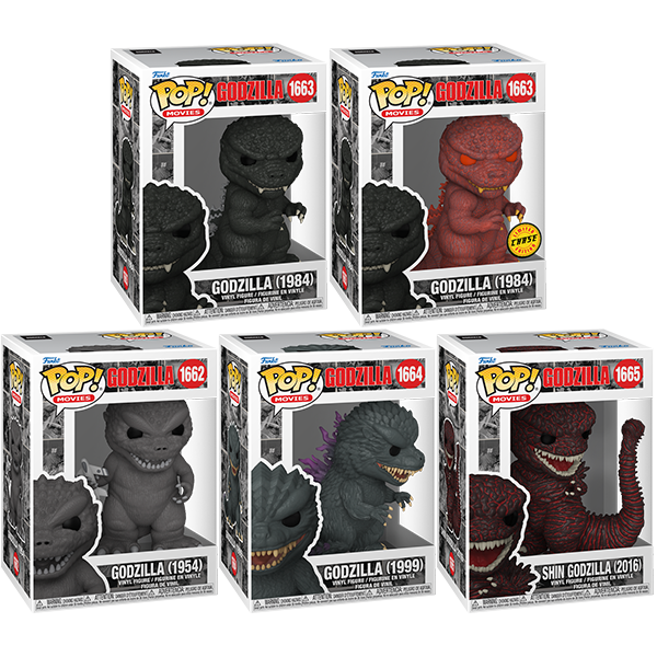 GODZILLA - 70 YEARS ANNIVERSARY Pop! Vinyl - (SET OF 5) CHASE BUNDLE ...