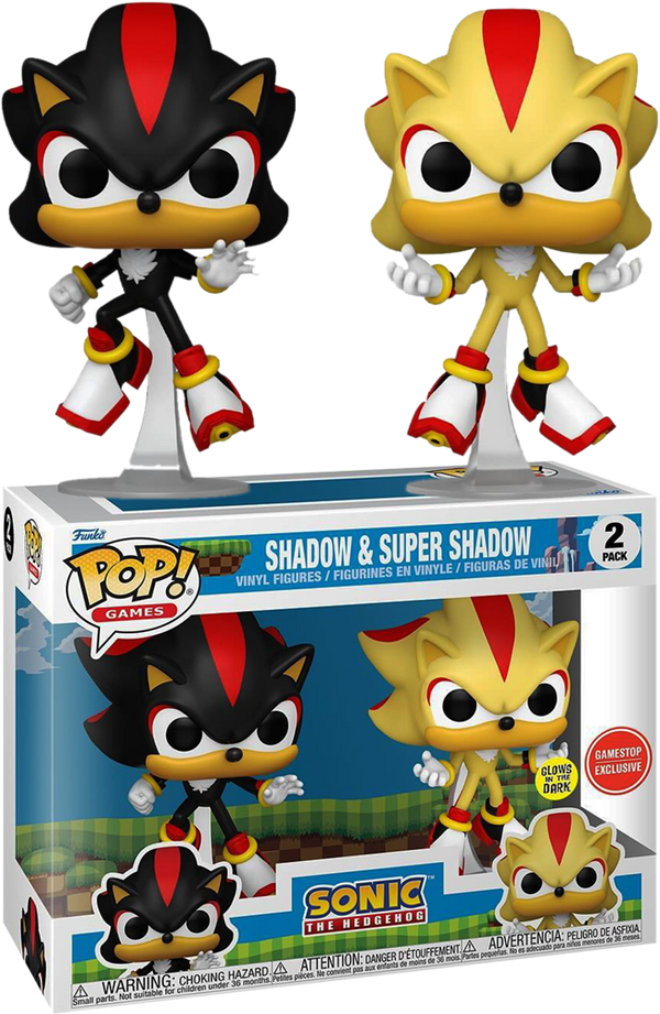 SONIC: Shadow & Super Shadow 2-Pack Pop! Vinyl - GAMESTOP EXCLUSIVE ...