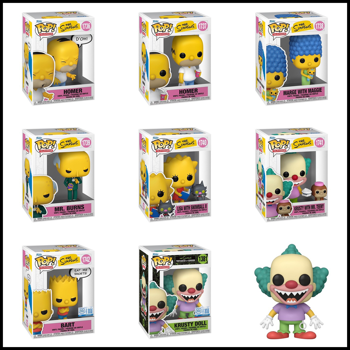 THE SIMPSONS - Pop! Vinyl - BUNDLE (SET OF 8)| Rogue Online Pty Ltd