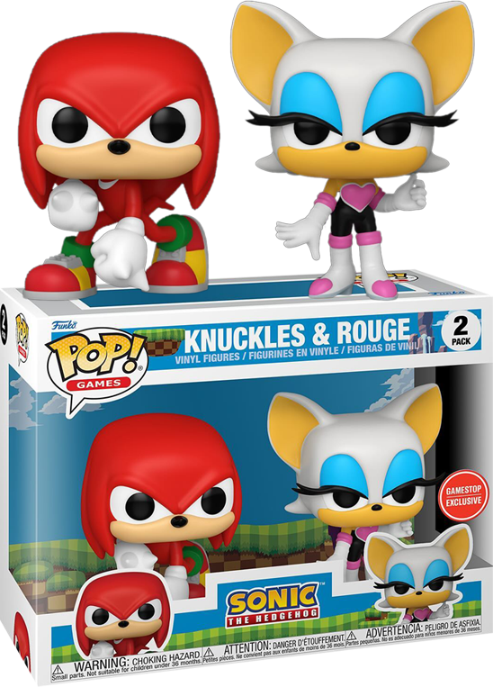 SONIC: Knuckles & Rouge 2-Pack Pop! Vinyl - GAMESTOP EXCLUSIVE| Rogue ...