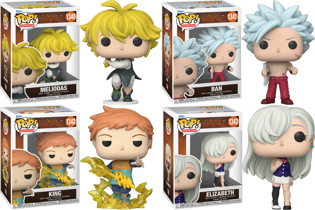 THE SEVEN DEADLY SINS Pop! Vinyl Bundle (Set of 4)| Rogue Online Pty Ltd
