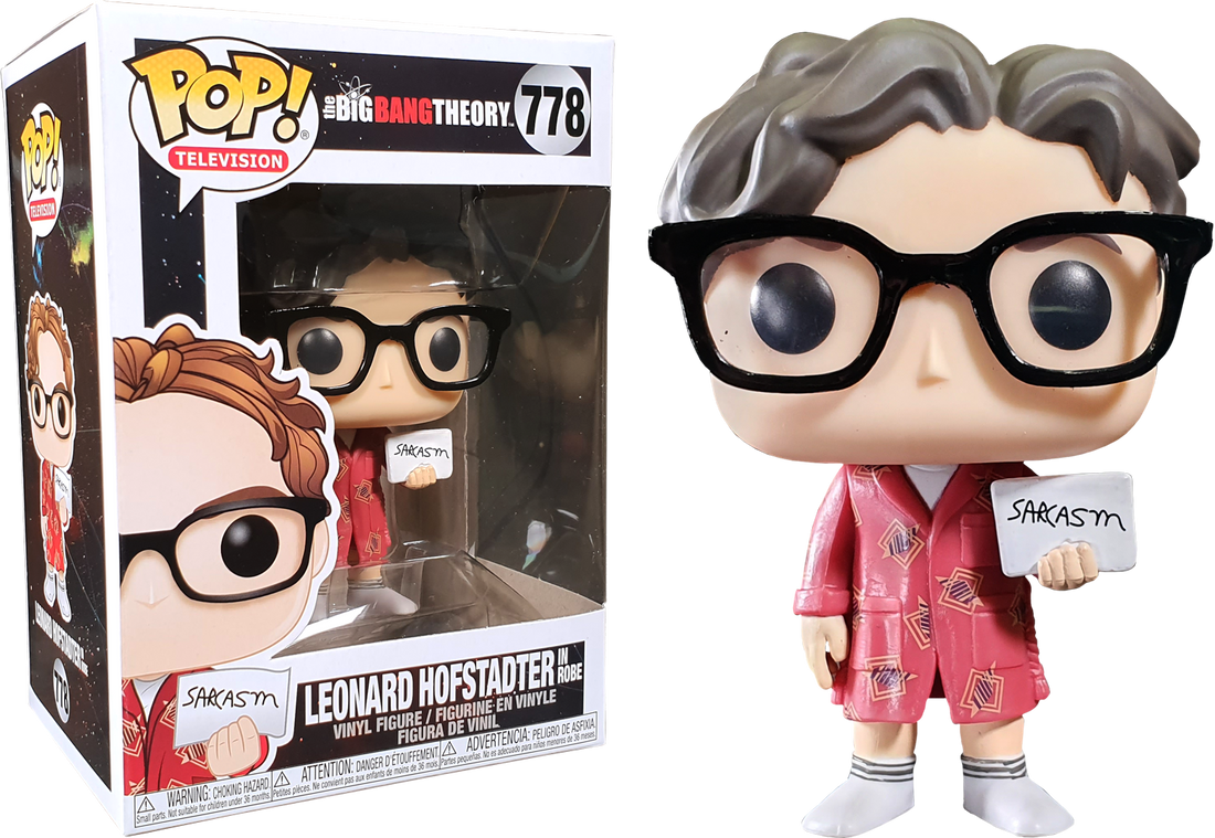 The Big Bang Theory - Leonard Hofstadter with Sarcasm Sign Pop! Vinyl ...